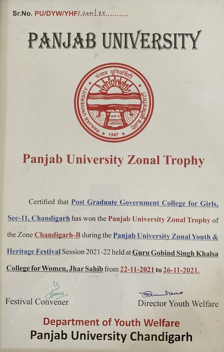 Co-Curricular – Post Graduate Government College for Girls